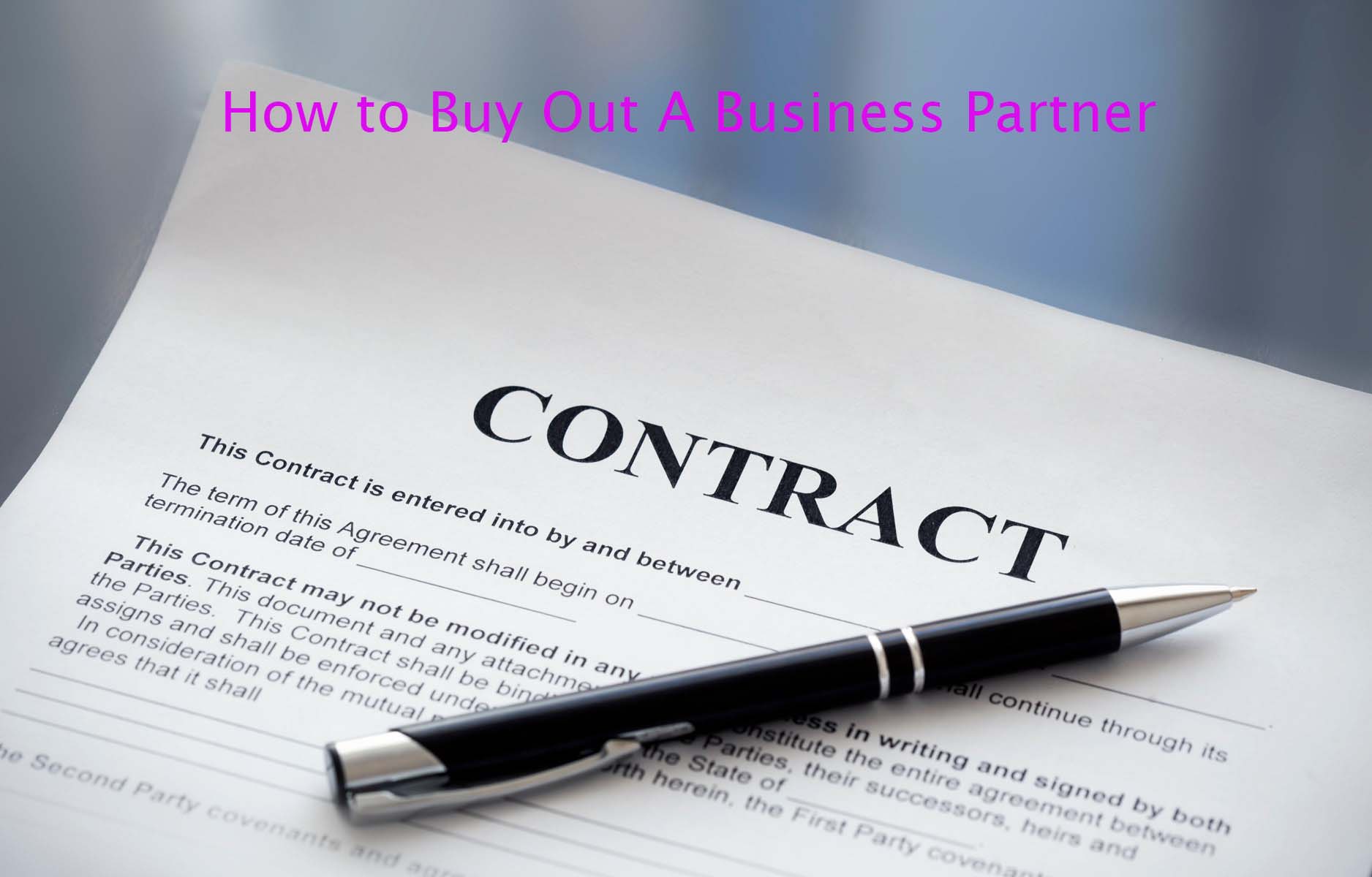 How to Buy Out A Business Partner - California Business Lawyer ...